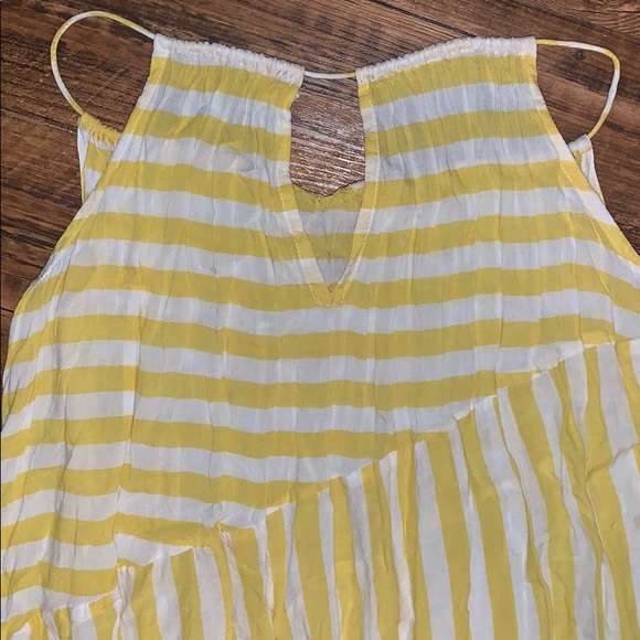 Gillia | Dresses | Gillia Hawaii Yellow Stripped Maxi Dress | Poshmark